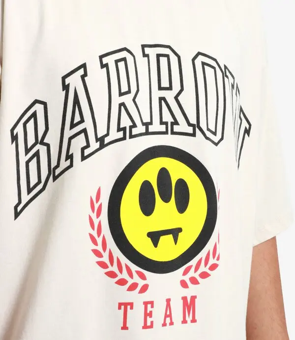 BARROW Printed Oversized T-shirt - Beige