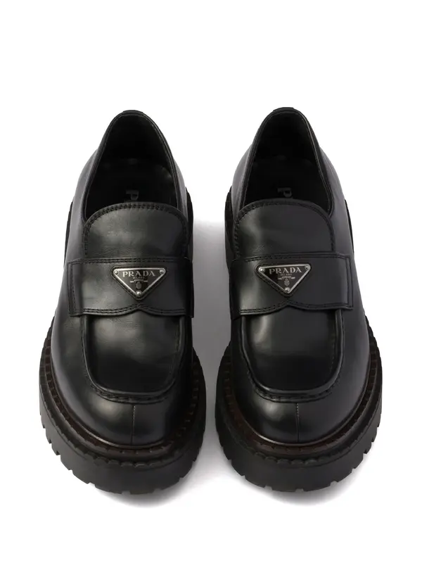 Prada Leather Loafers - Nero