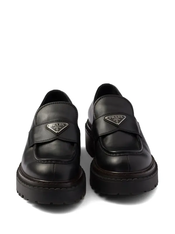 Prada Leather Loafers - Nero