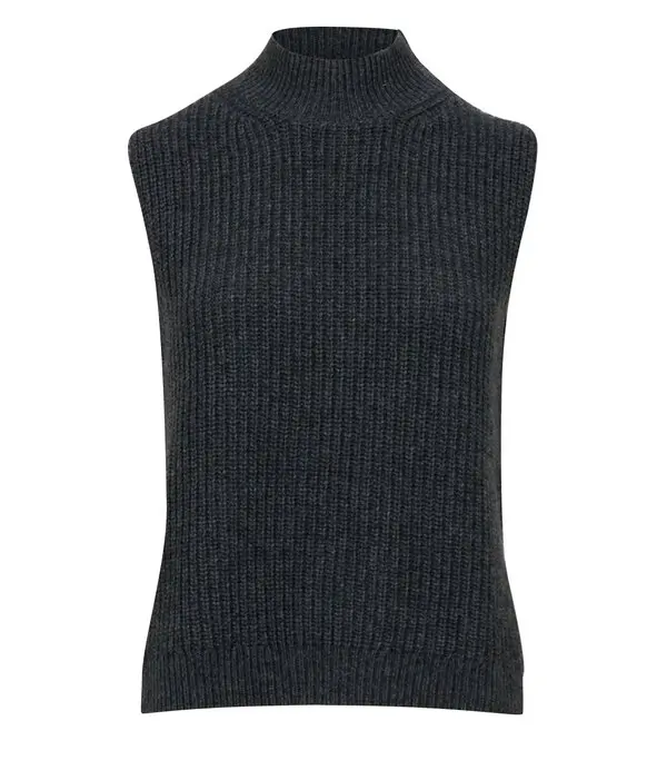 ROY ROGER'S Sleeveless Knit Top - Grey