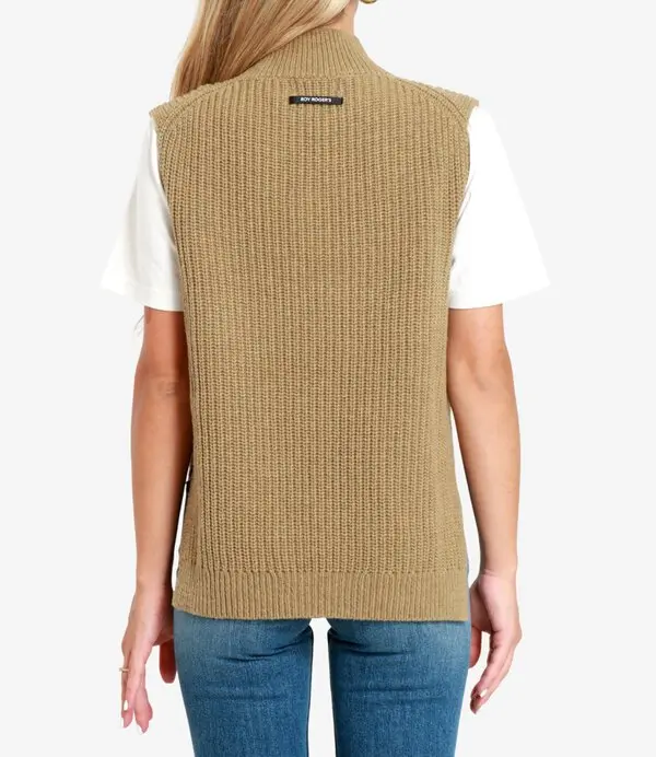 ROY ROGER'S Sleeveless Knit Top - Mustard