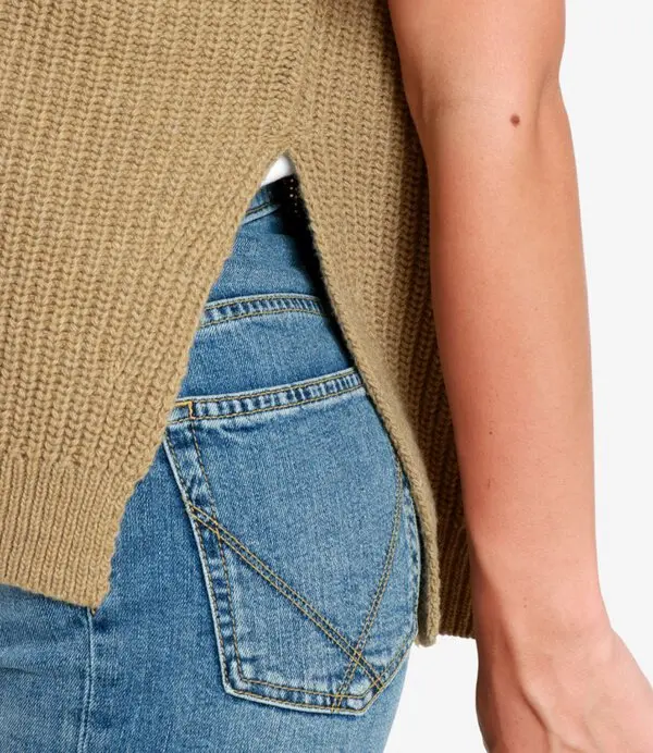 ROY ROGER'S Sleeveless Knit Top - Mustard