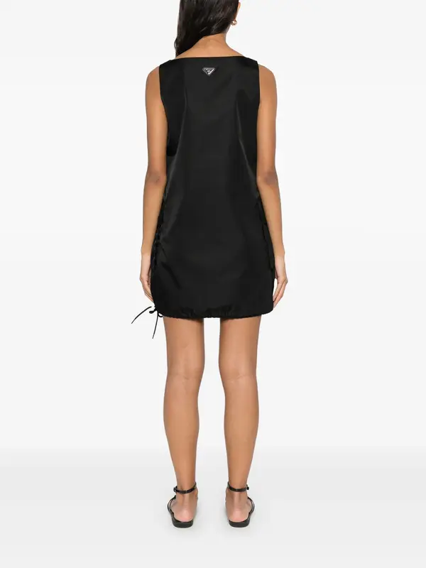 Prada Drawstring Hem Mini Dress