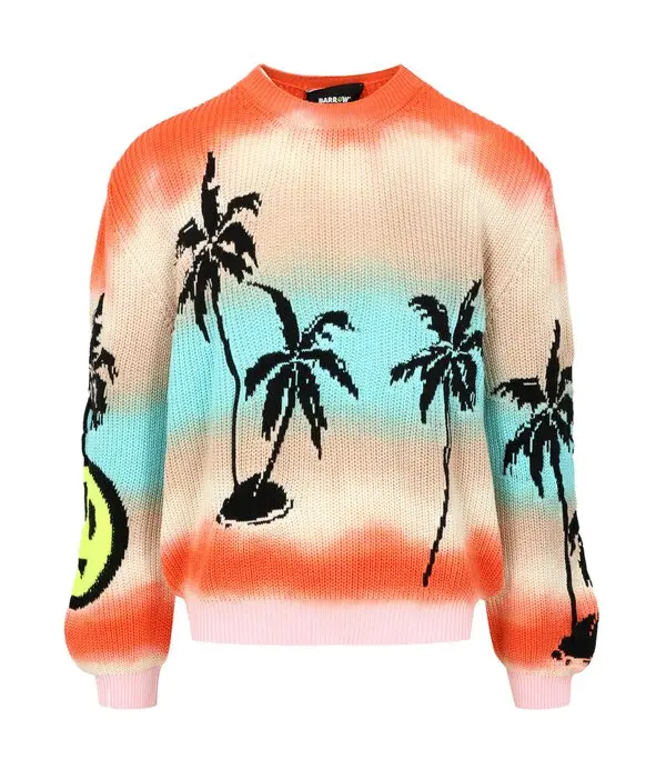 BARROW Sweater With Palm Motif - Multicolour