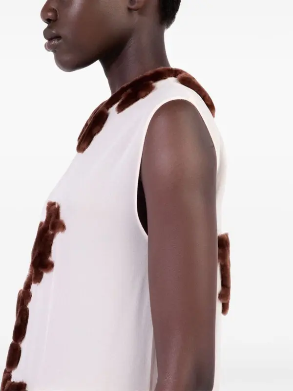 Prada Embroidered Georgette Slip Dress