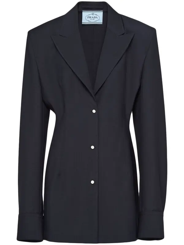 Prada Single-breasted Mohair Shirt Jacket
