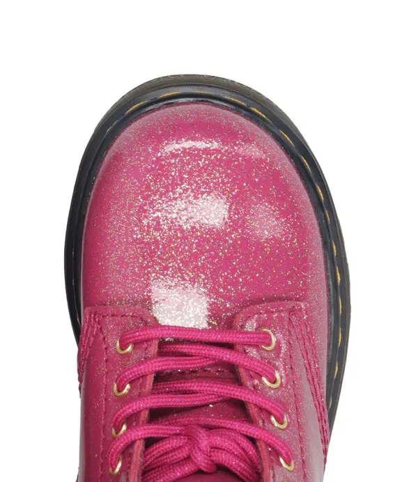 Dr. Martens Leather Boots With Glitter Detail - Fuchsia