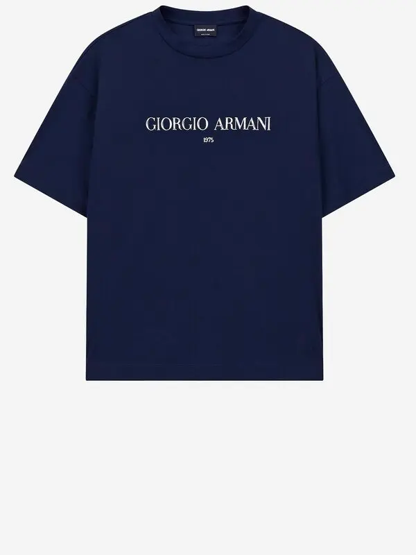 Giorgio Armani Cotton Interlock Jersey T Shirt