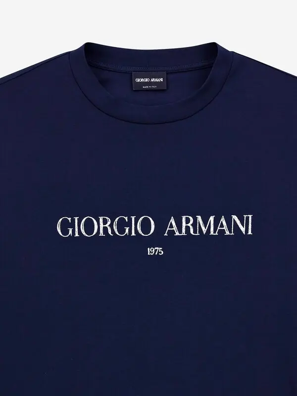 Giorgio Armani Cotton Interlock Jersey T Shirt
