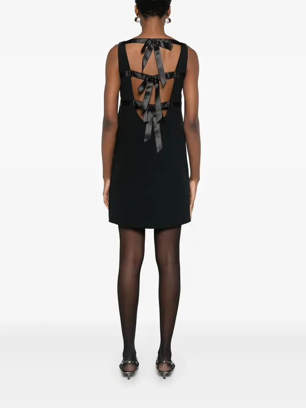 Prada Triangle Logo Mini Dress