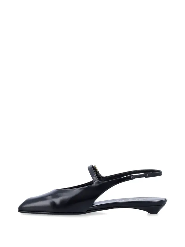 Prada Leather Slingback Ballet Flats