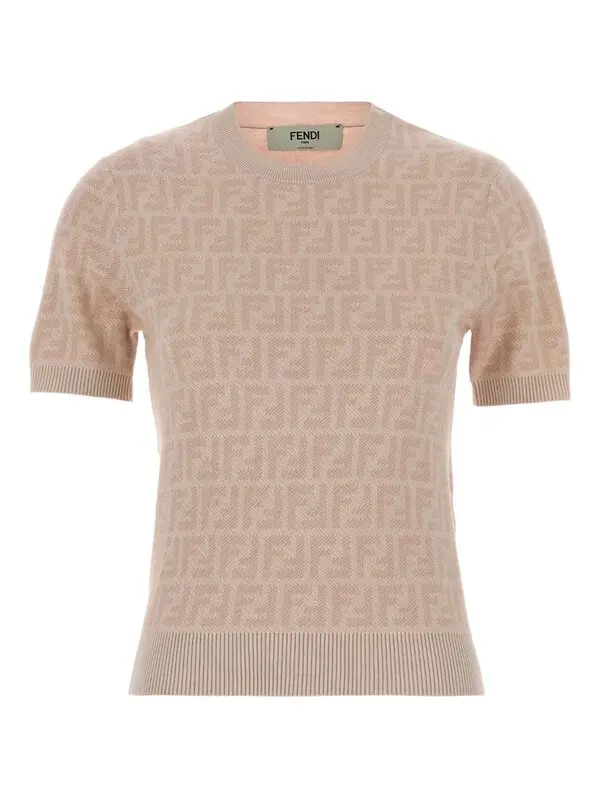Fendi Ff Wool Sweater - Orange