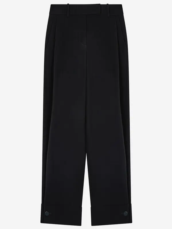Giorgio Armani Silk Cady Trousers With Darting