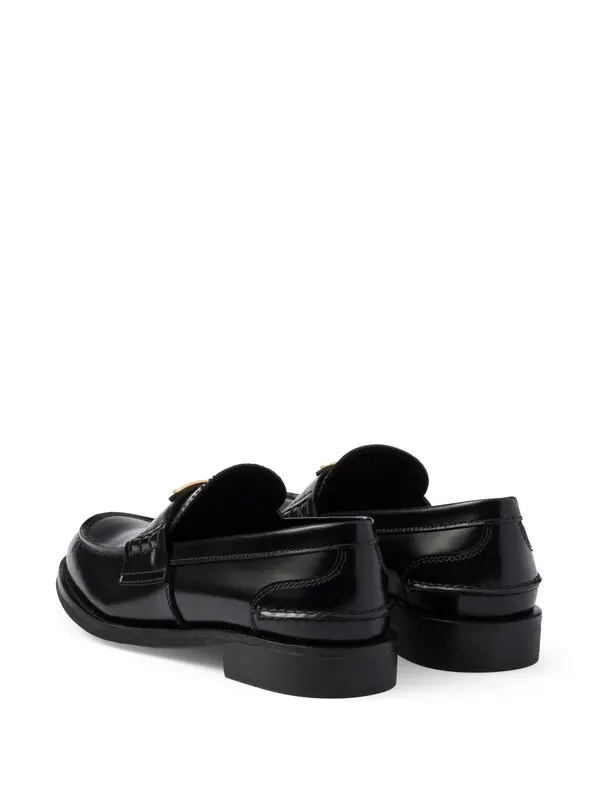 Prada Brushed Leather Loafers - Nero