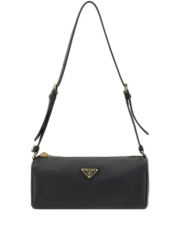 Prada Triangle Logo Shoulder Bag - Nero