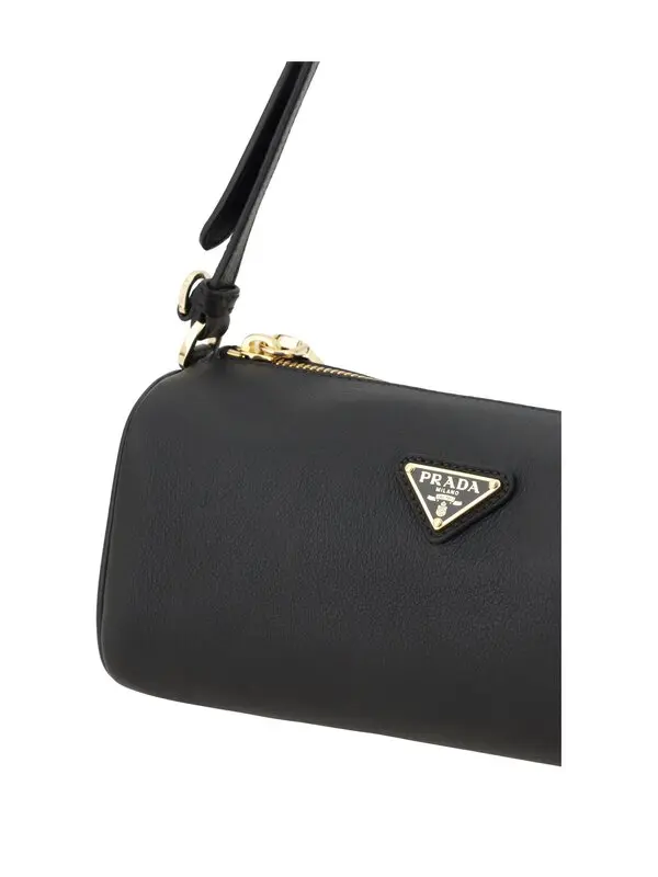 Prada Triangle Logo Shoulder Bag - Nero