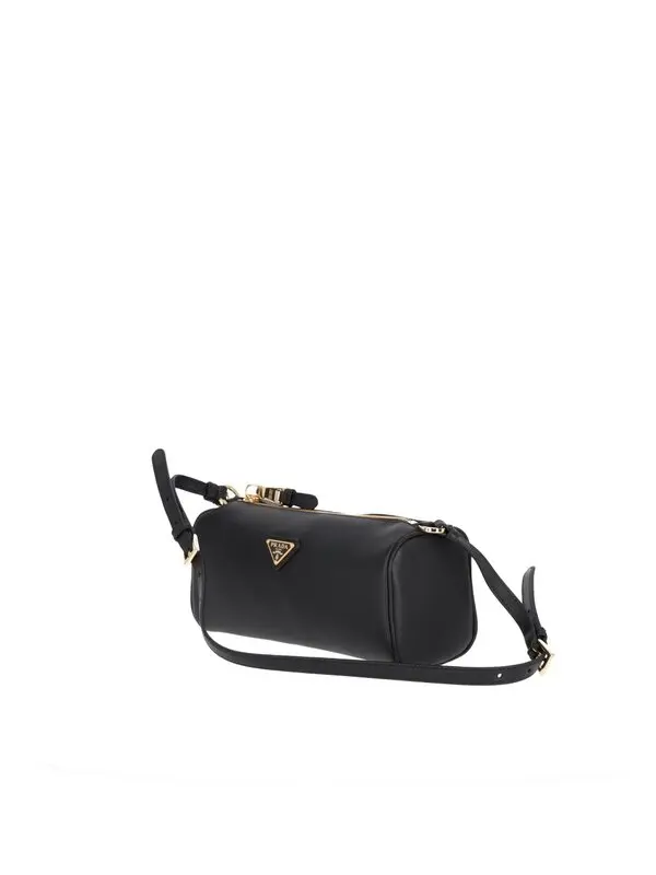 Prada Triangle Logo Shoulder Bag - Nero