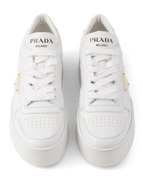 Prada Downtown Bold Leather Sneakers