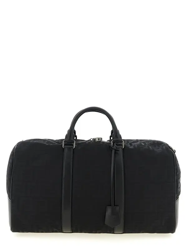 Fendi Ff Padded Nylon Duffle Bag - Black