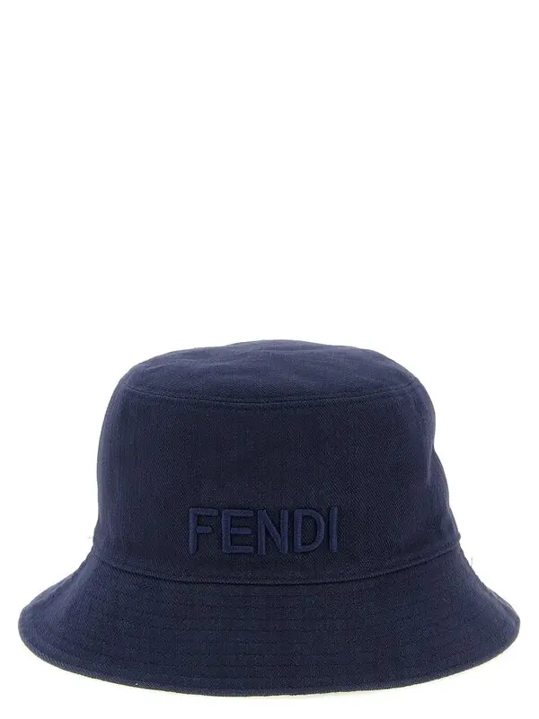 Fendi Reversible Denim Bucket Hat - Blue