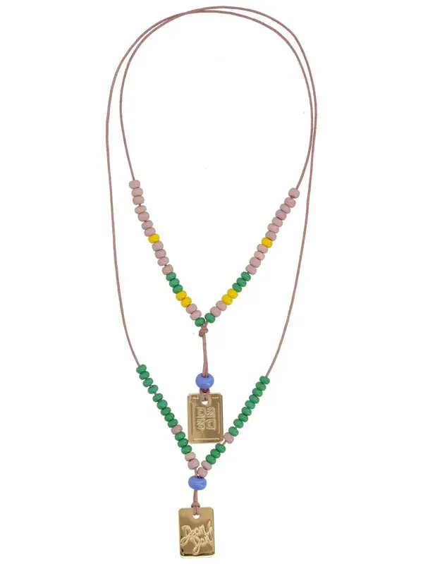 Dsquared2 Necklace With Logo Plaques - Multicolour