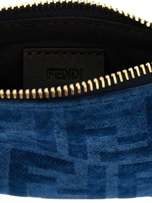 Fendi Ff Mini Denim Pouch