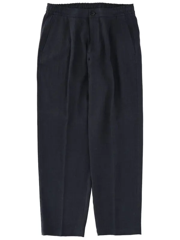 Herno Linen-blend Trousers - Blue