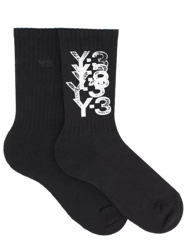 Y3 Logo Socks - Black
