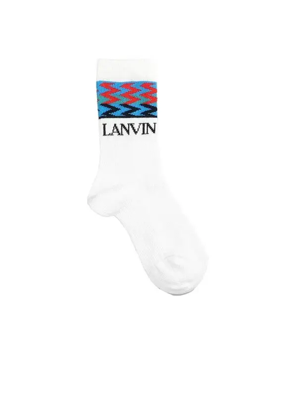 LANVIN Logo Socks - White