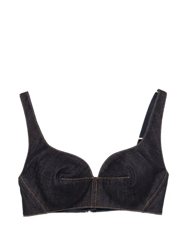Givenchy Denim Cotton Bra Top - Blue