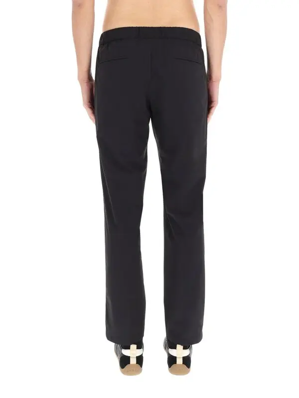 Herno Regular Fit Pants With Logo - Black