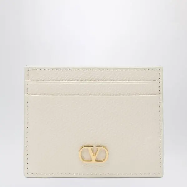 Valentino Garavani Ivory Vlogo Signature Card Holder - White