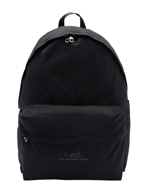 A.p.c. Backpack With Logo - Black