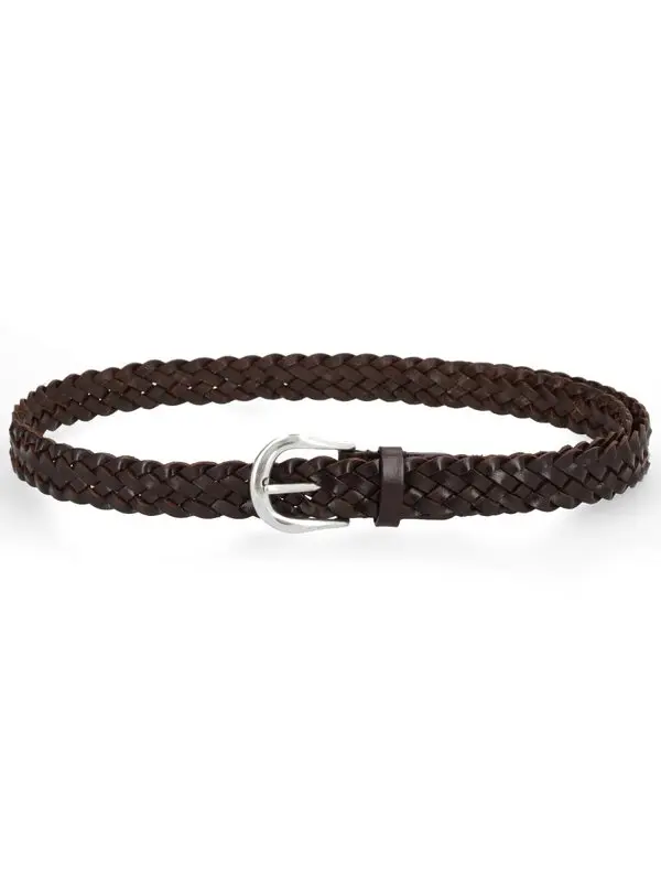 Studio Nicholson Braided Leather Belt - Brown