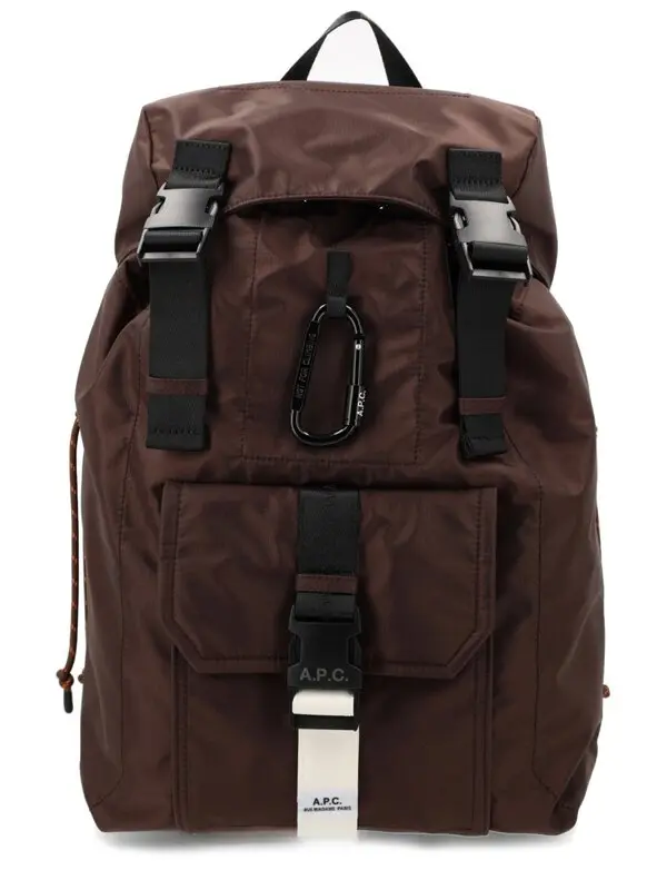 A.p.c. Backpack 'trek' With Logo - Brown