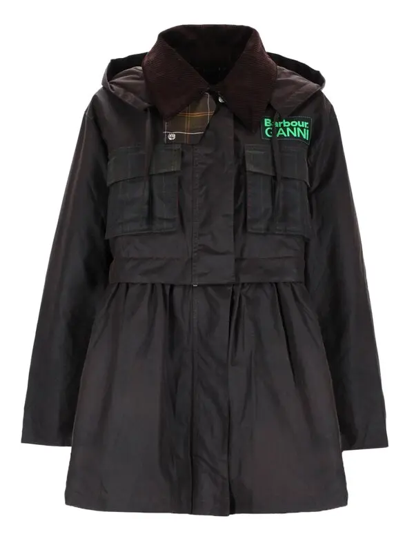 BARBOUR X GANNI Waxed Cotton Coat - Brown