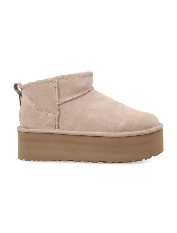 UGG Classic Ultra Mini Platform Flats - Sand