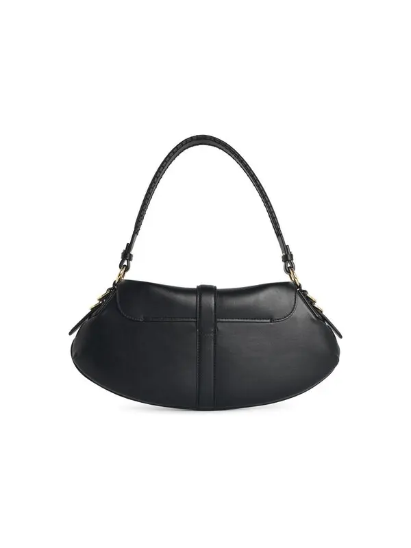 GANNI Leather Bag With Flap Closure