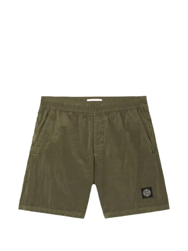 Stone Island Logo Swim Shorts - Green