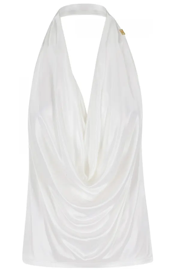 Elisabetta Franchi Jersey Halterneck Top