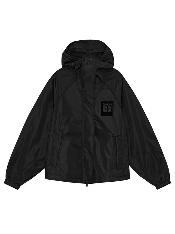 GANNI Logo Jacket - Black