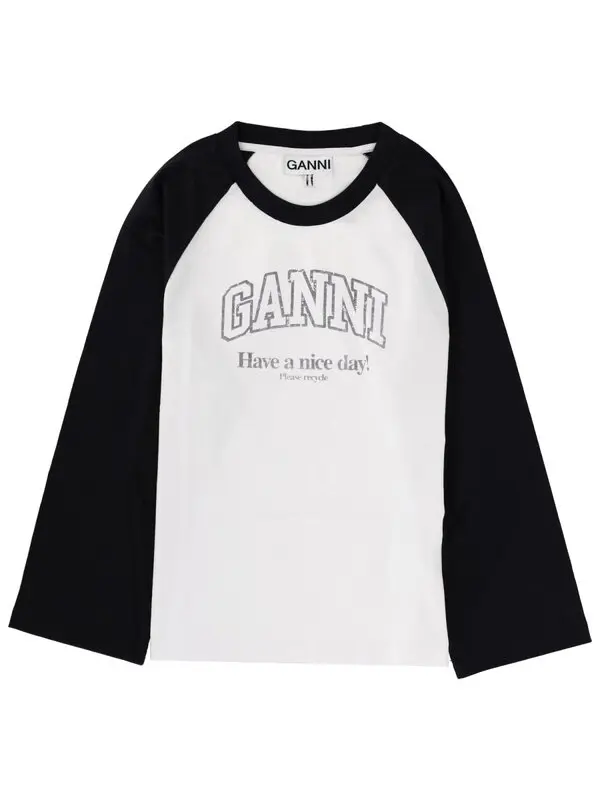 GANNI T-shirt With Logo - White