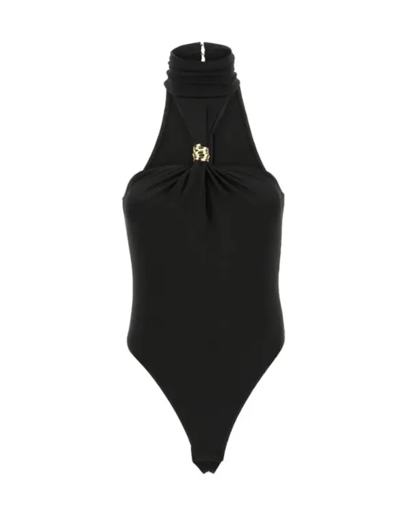 Elisabetta Franchi Bodysuit With Jewel Detail - Black
