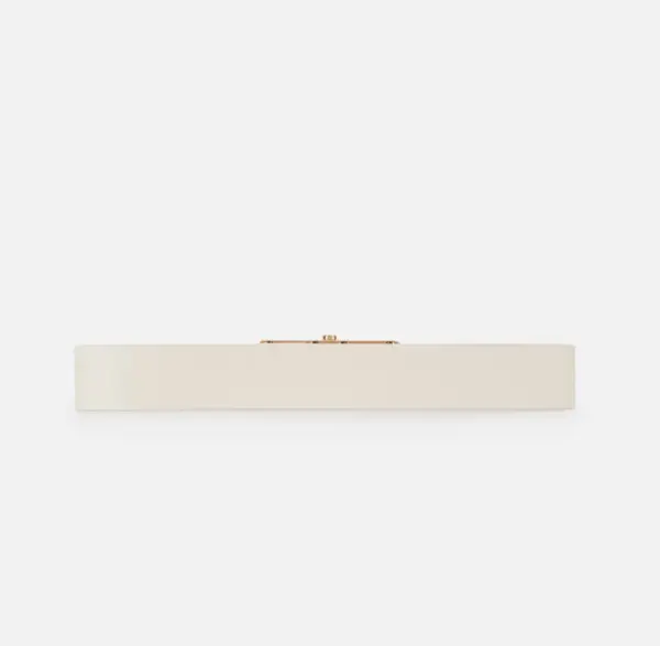 Elisabetta Franchi Leather Belt - Ivory