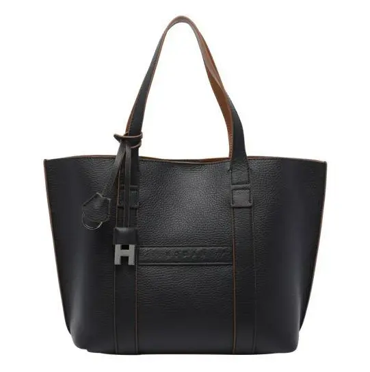 Hogan Small Script Shopping Bag - Black