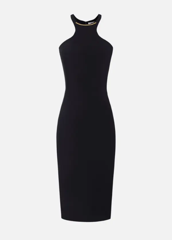 Elisabetta Franchi Dress With Jewel Detail - Black