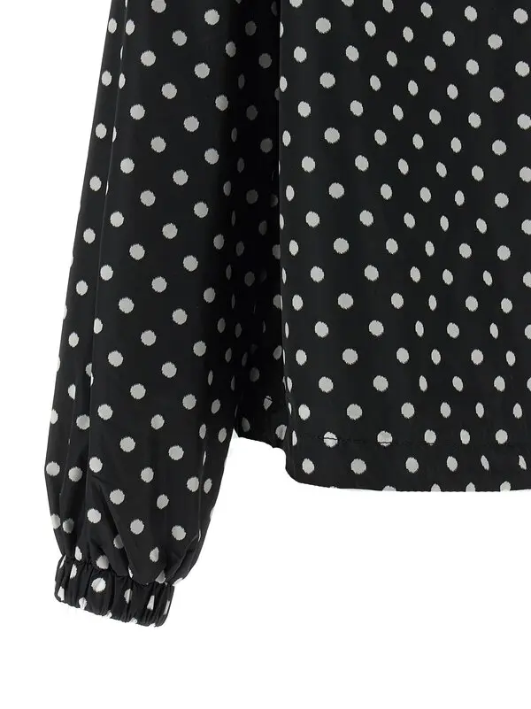 GANNI Polka Dot Anorak - White/black