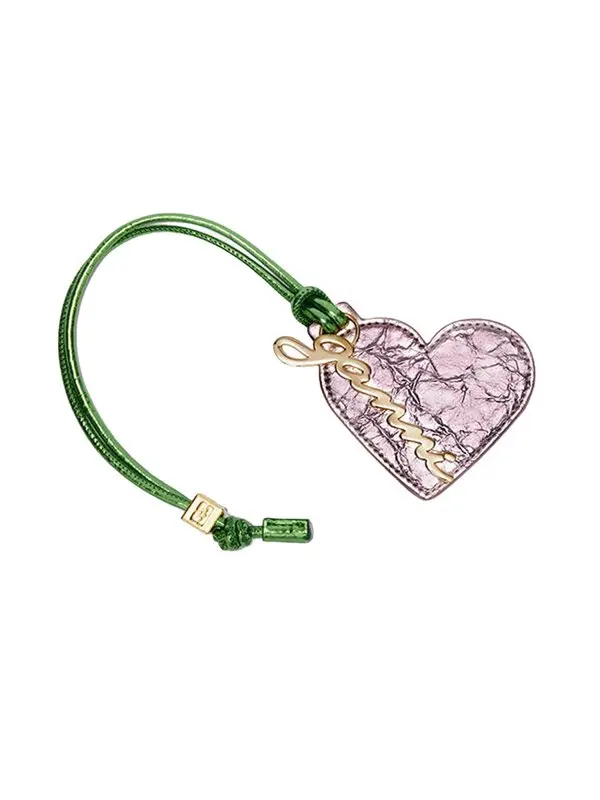 GANNI Heart Mirror' Keychain - Pink
