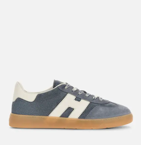 Hogan Suede Sneakers With Serrated H Logo