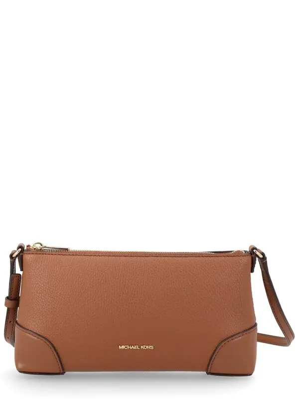Michael Kors Shoulder Bag With Logo - Brown